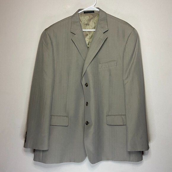 Chaps | Suits & Blazers | Chaps Men 48r Sport Coat Suit Jacket 3 Button Blazer Beige Business ...